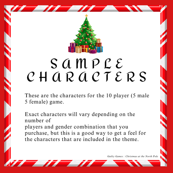 Christmas at the North Pole Murder Mystery Party Game